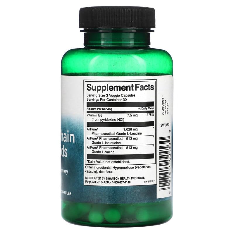 Swanson BCAA for enhanced performance