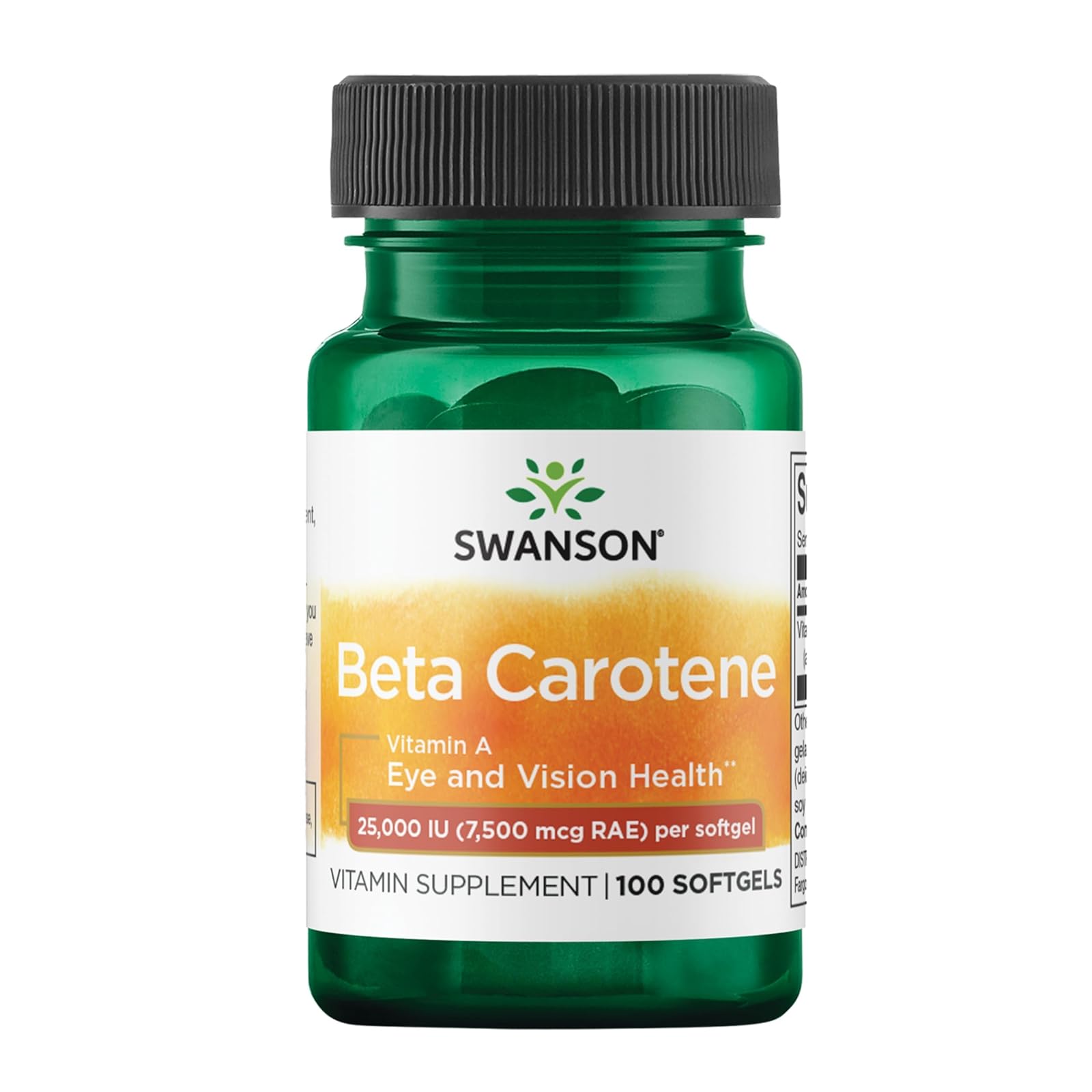 Swanson beta-carotene softgels for vision