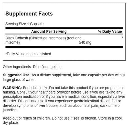 Swanson black cohosh health benefits