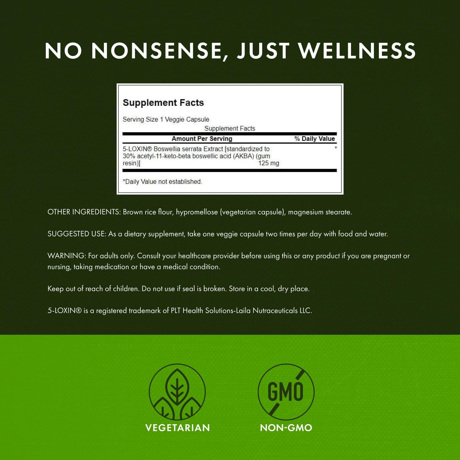 Swanson boswellia serrata 125 mg