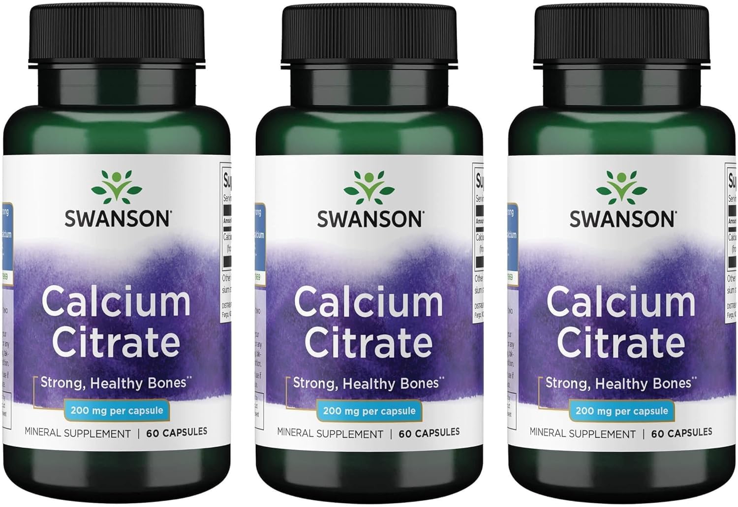 Swanson Calcium Citrate 200 mg capsules