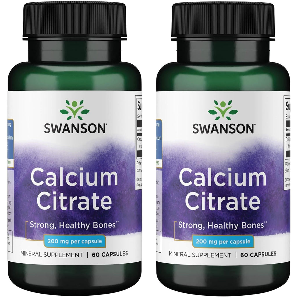 Swanson calcium citrate capsules for bone health
