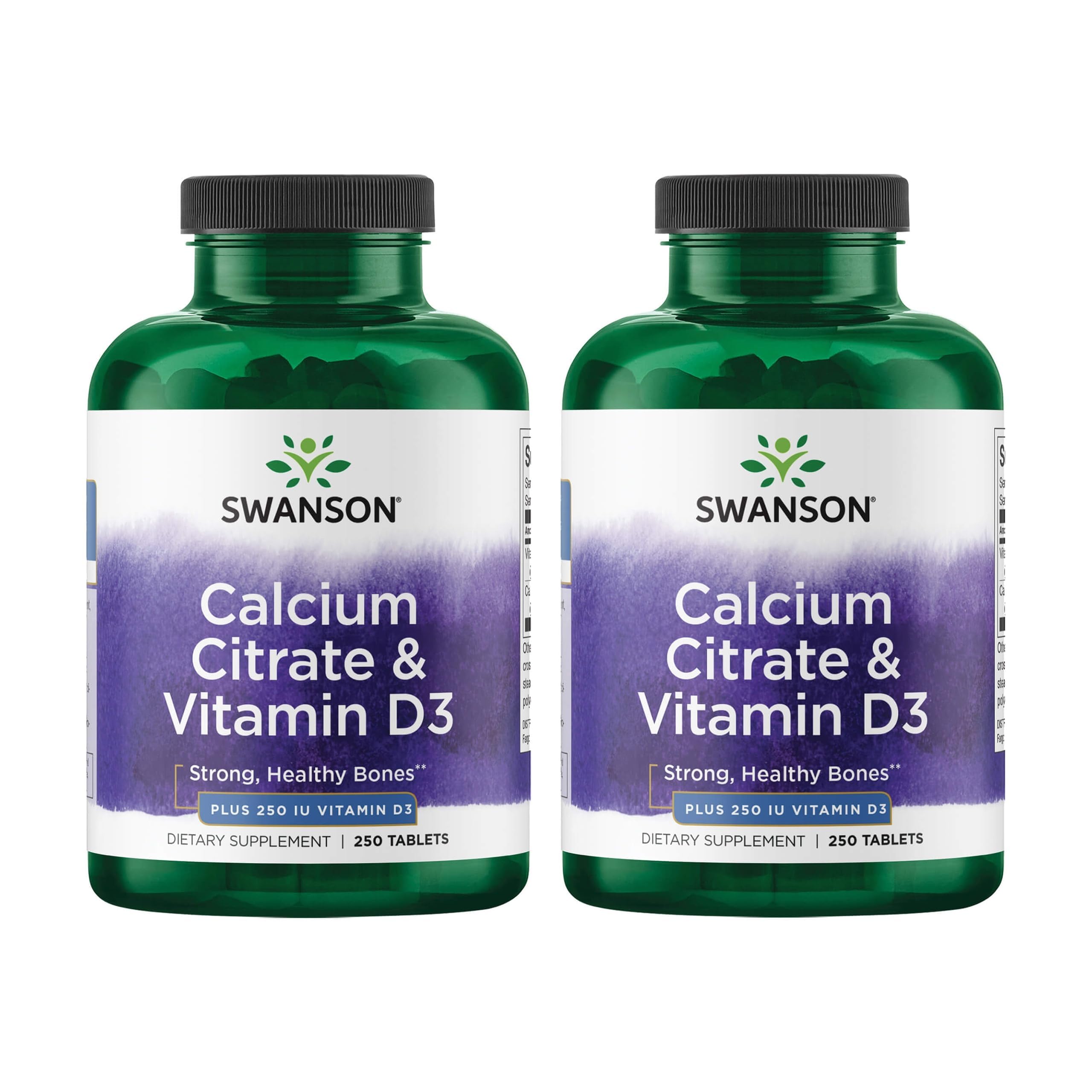 Swanson calcium citrate tablets for bone health