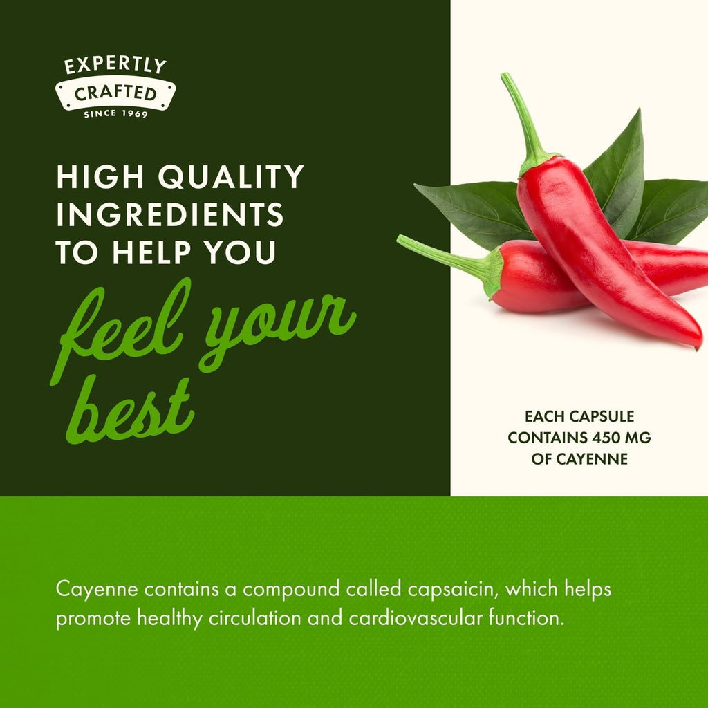 Swanson cayenne supports healthy circulation