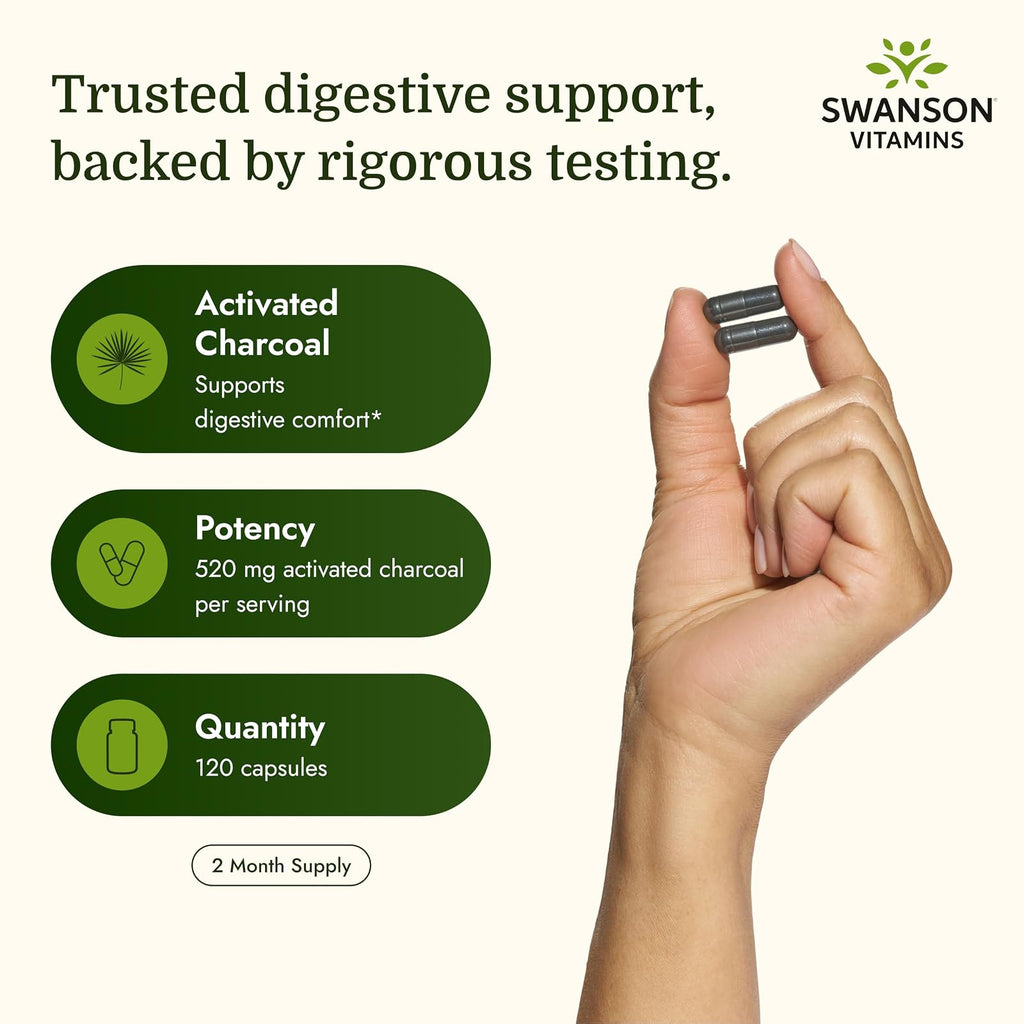 Swanson charcoal capsules for digestion