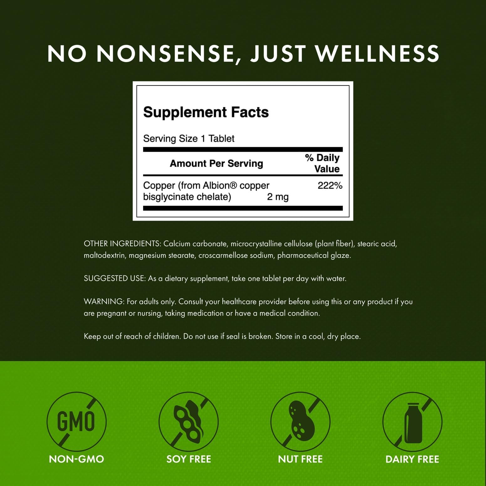 Swanson copper for overall wellness