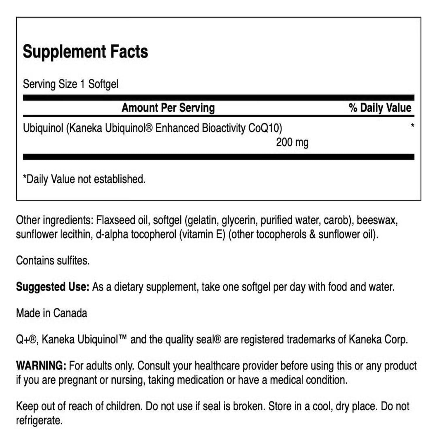Swanson coq10 for heart health
