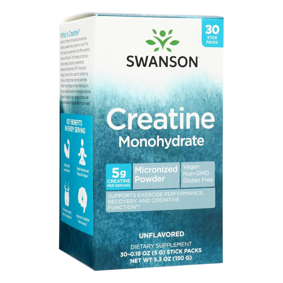 Swanson creatine monohydrate stick packs