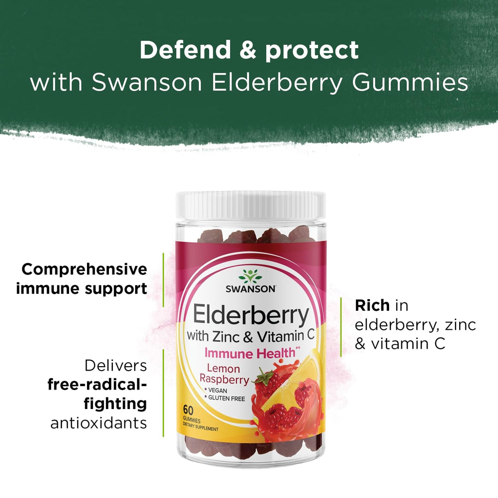 Swanson elderberry gummies for cold relief