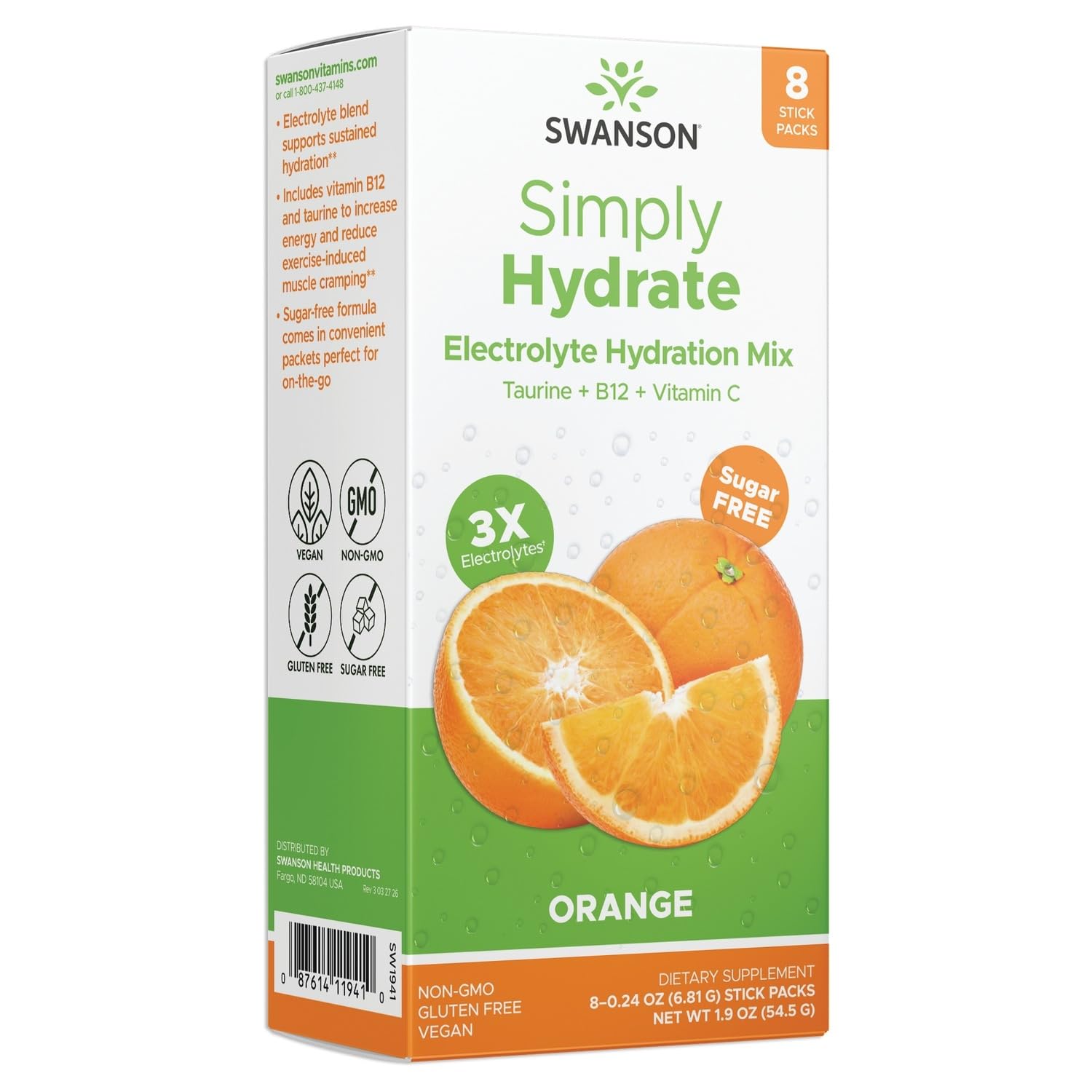 Swanson electrolyte mix for hydration