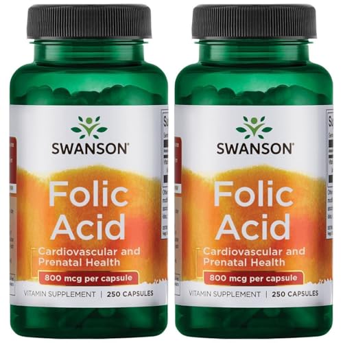Swanson Folic Acid 800 mcg capsules for health
