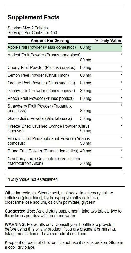 Swanson Fruit4Life tablets for complete daily nutrition