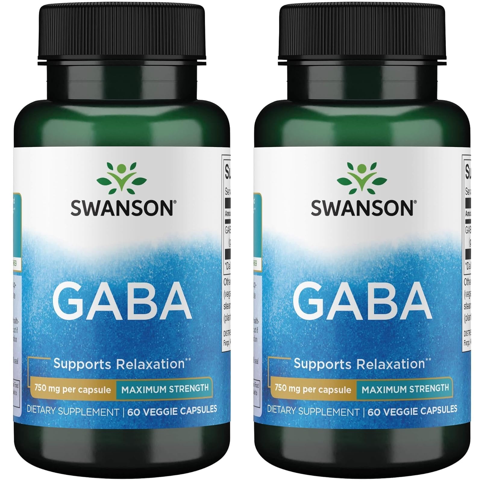 Swanson GABA 750 mg veg capsules