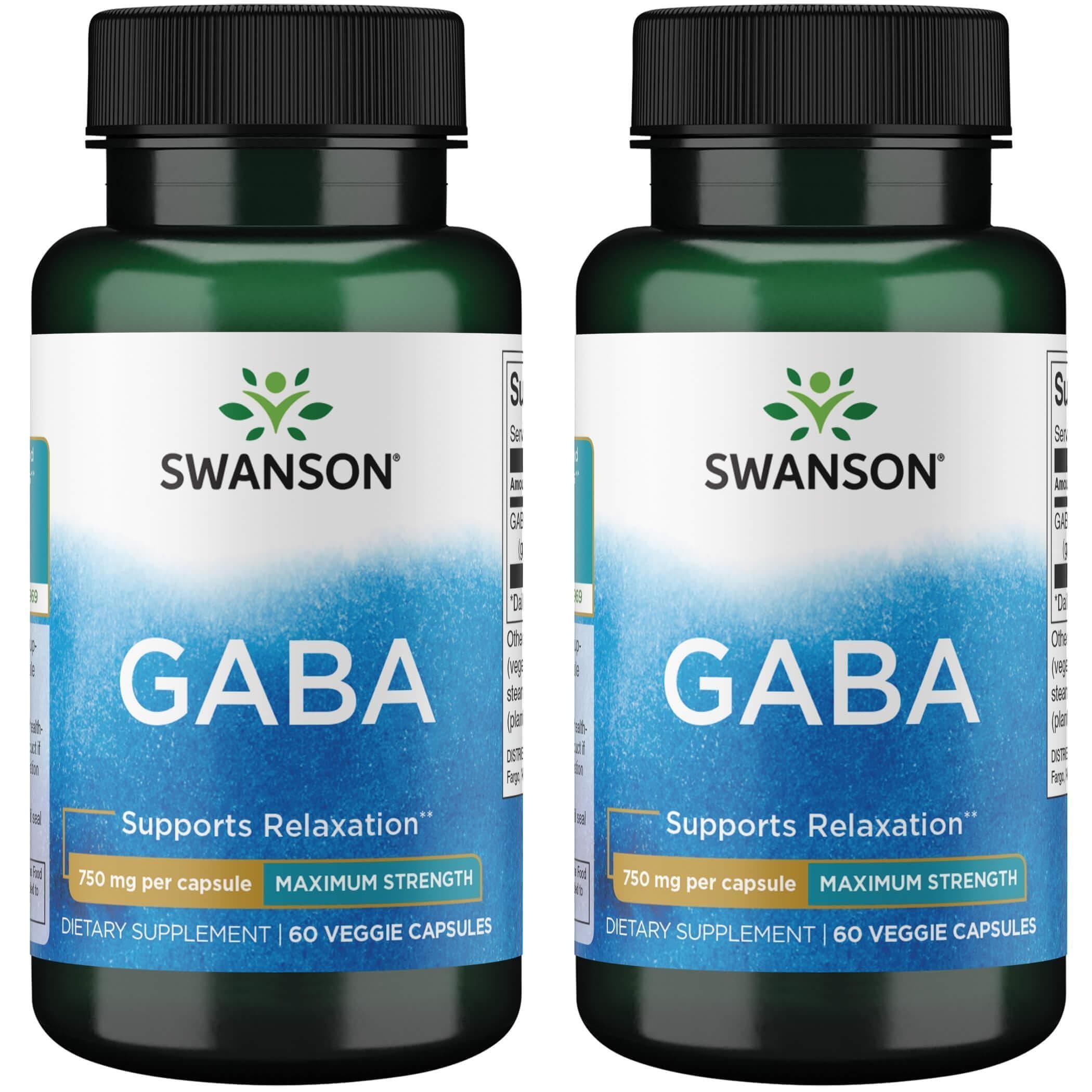Swanson GABA 750mg veg capsules