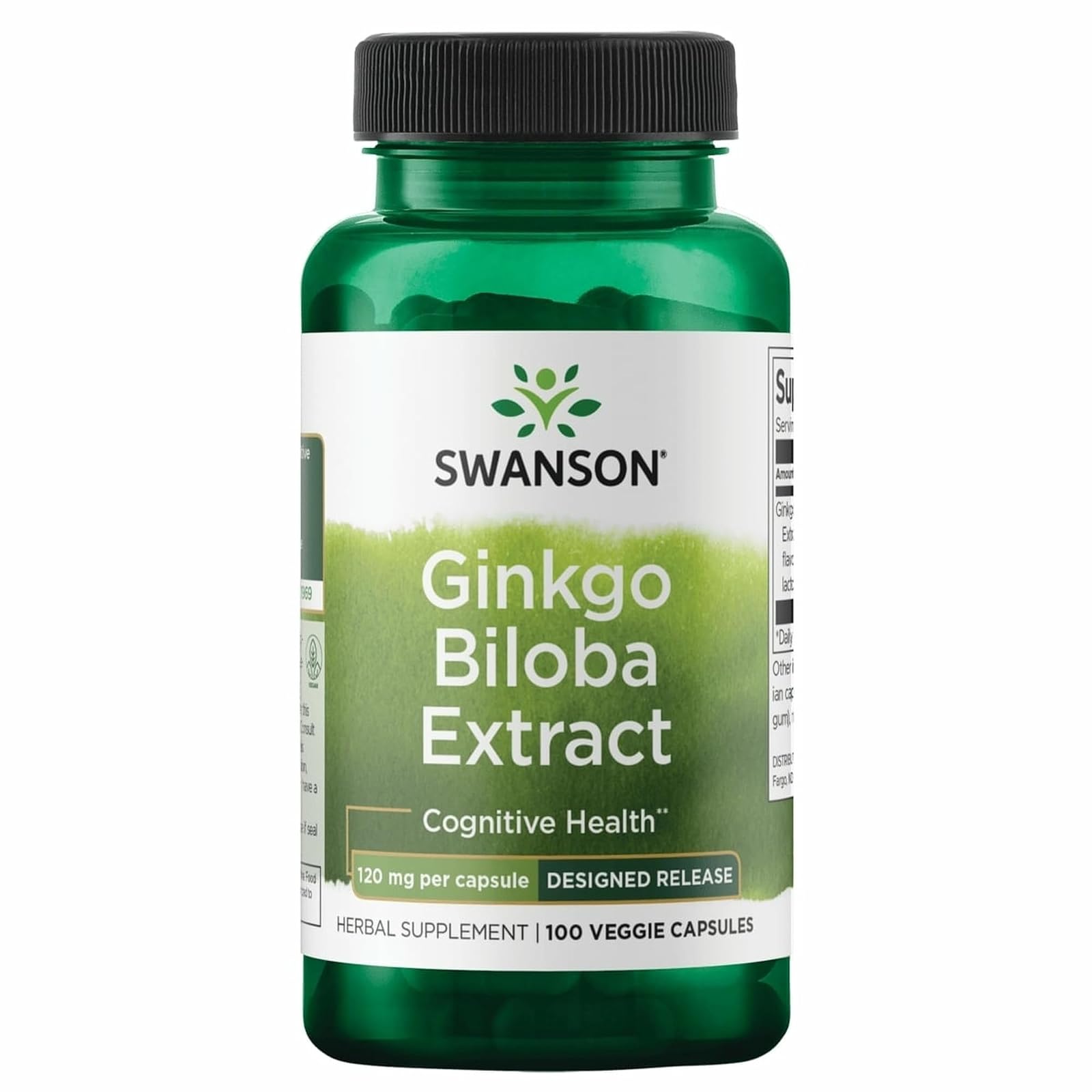 Swanson ginkgo biloba capsules for memory