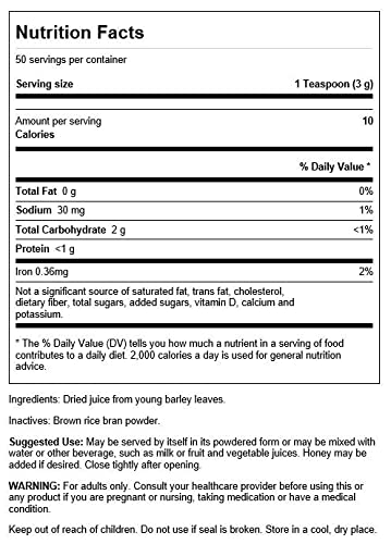 Swanson GRN Barley health supplement powder