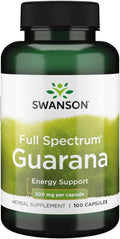 Swanson Guarana Energy capsules for energy