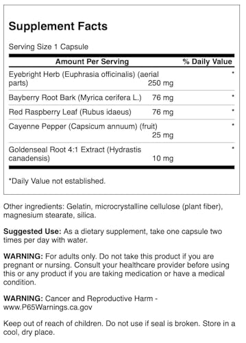 Swanson Herbal Eyebright 100 capsules