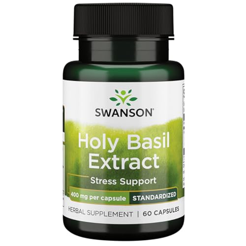 Swanson Holy Basil Extract capsules for stress relief