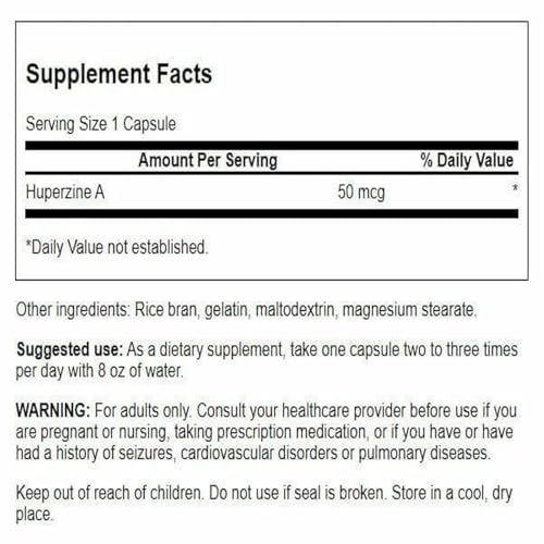 Swanson Huperzine A for mental clarity