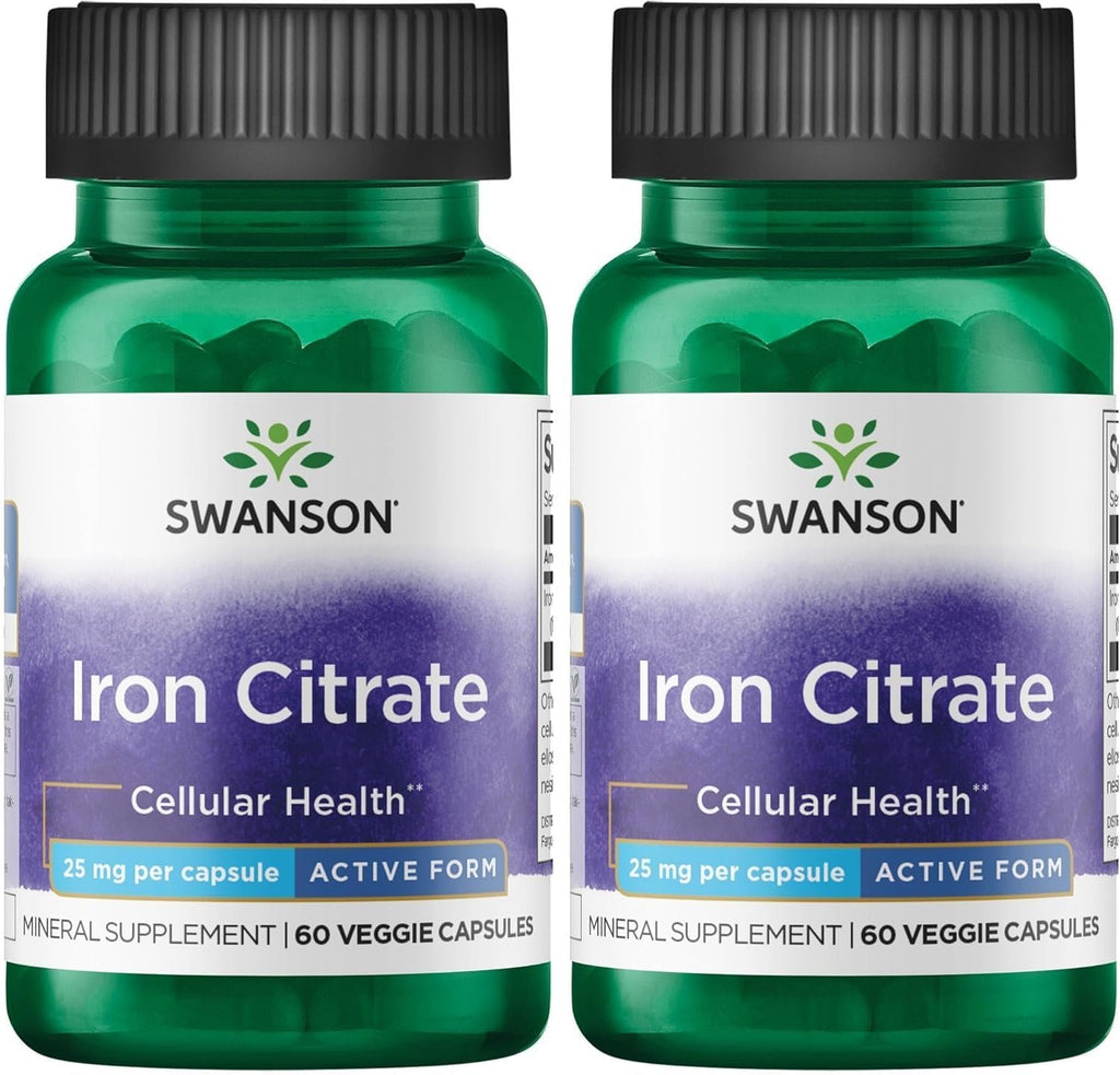 Swanson Iron Citrate 25 mg capsules