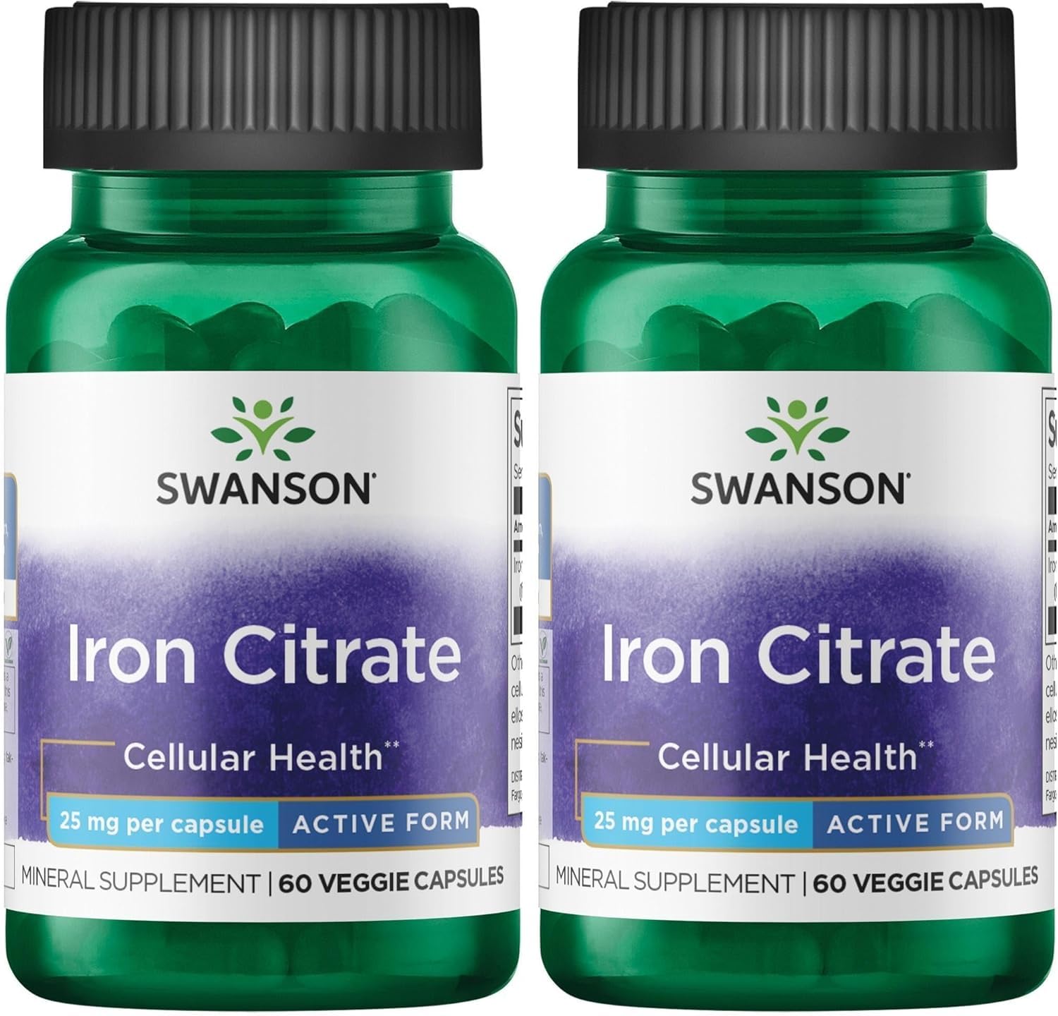 Swanson Iron Citrate 25 mg capsules