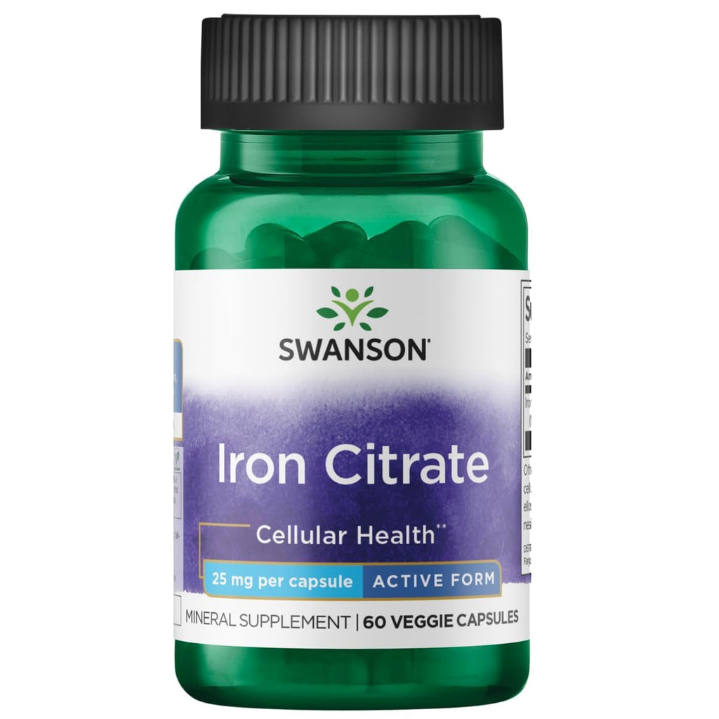 Swanson Iron Citrate 25 mg capsules