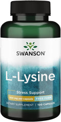Swanson L-Lysine 500 mg capsules