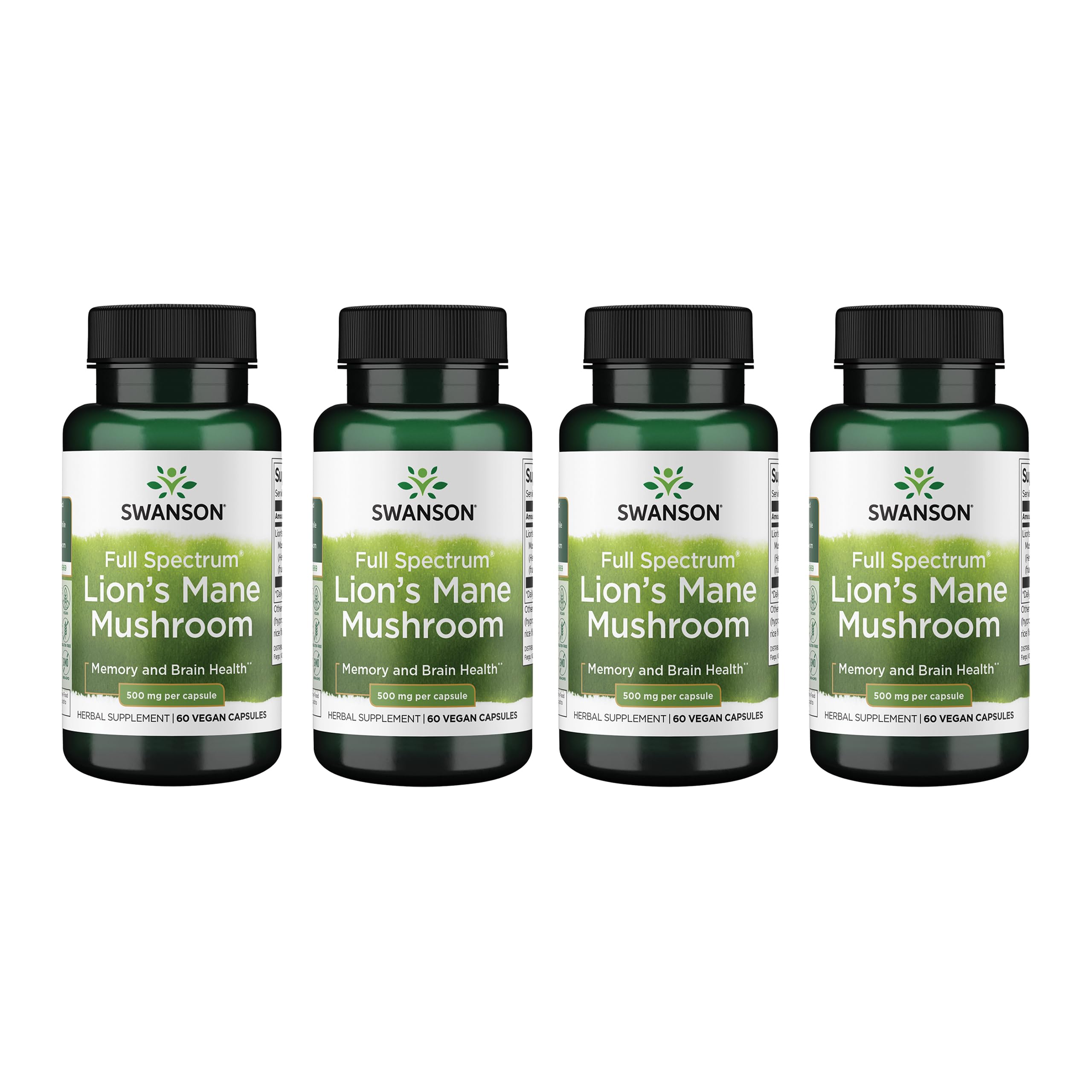 Swanson Lion's Mane mushroom capsules