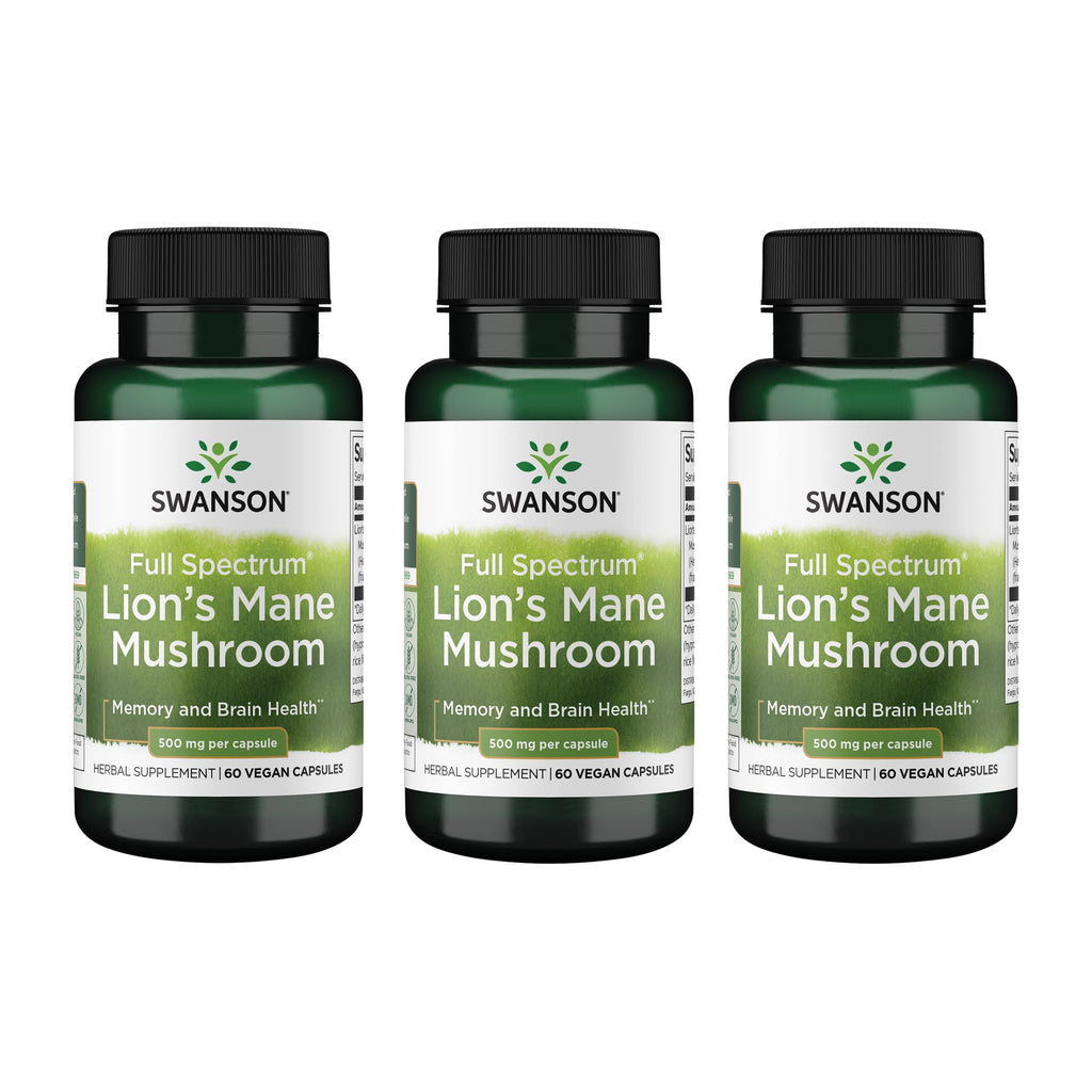 Swanson Lion's Mane mushroom capsules