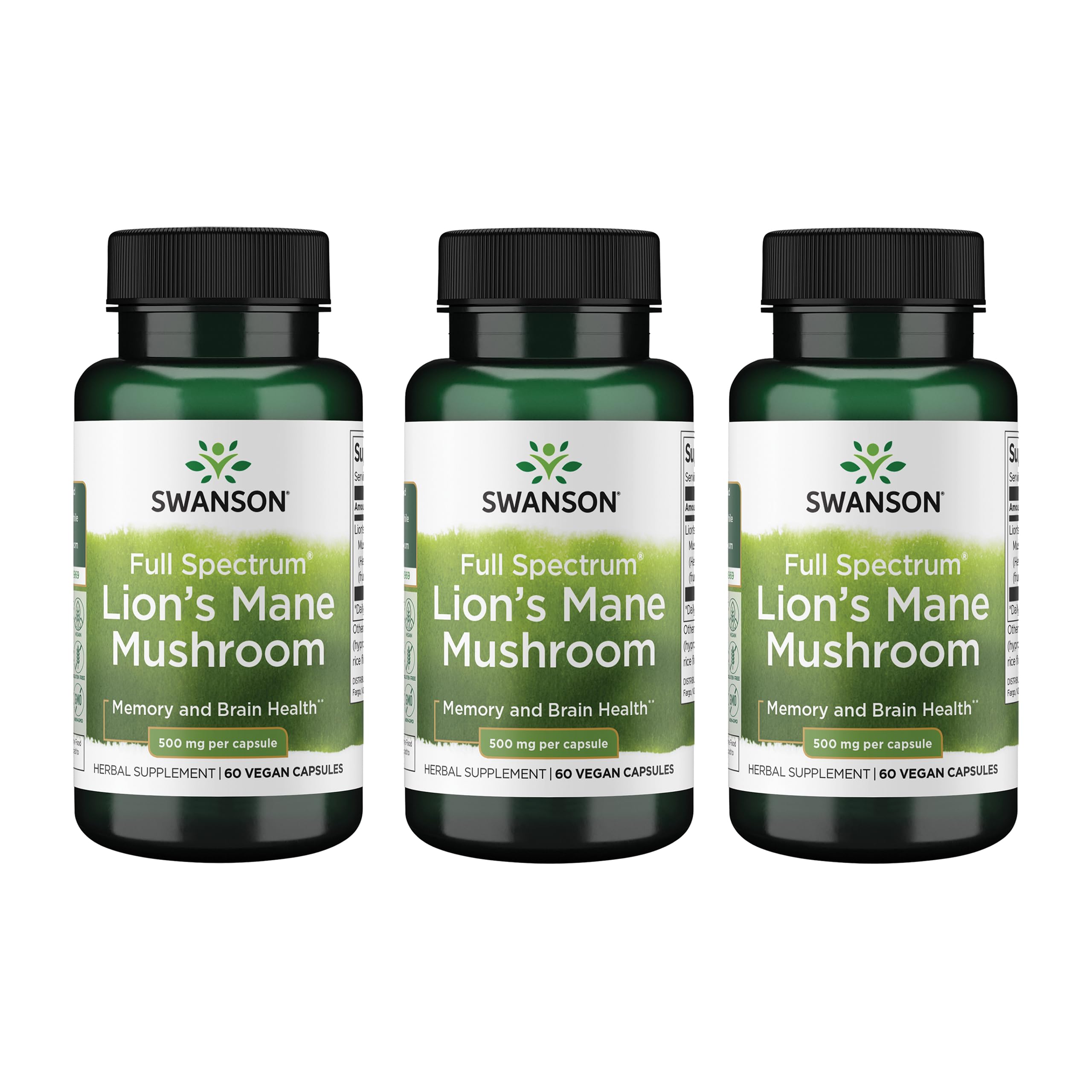 Swanson Lion's Mane mushroom capsules