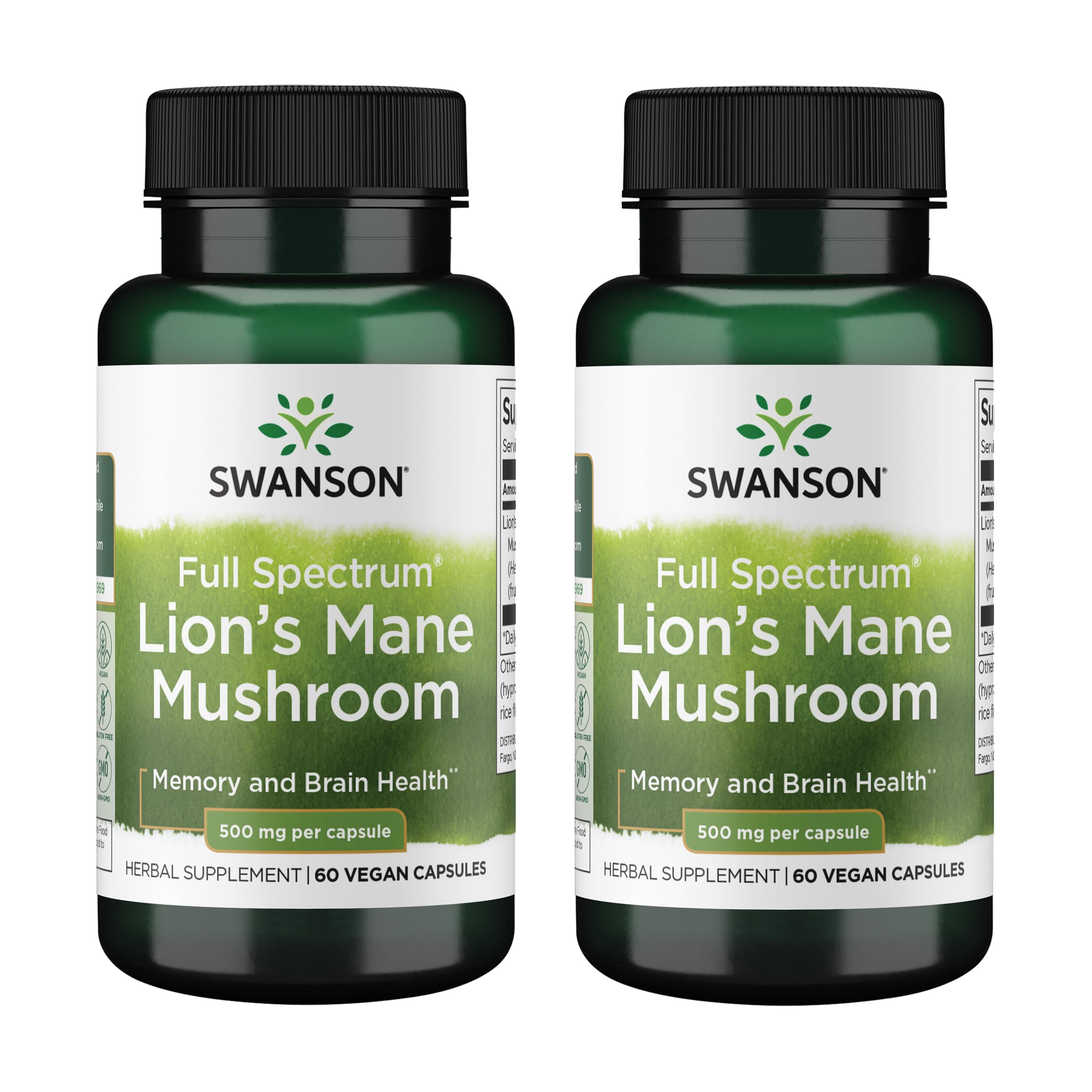 Swanson Lion's Mane mushroom capsules