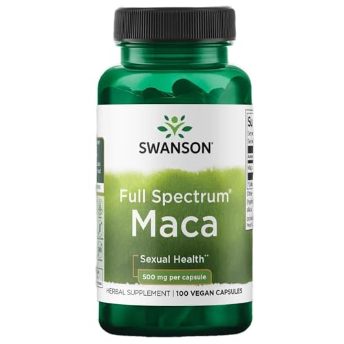 Swanson Maca 500 mg capsules for energy