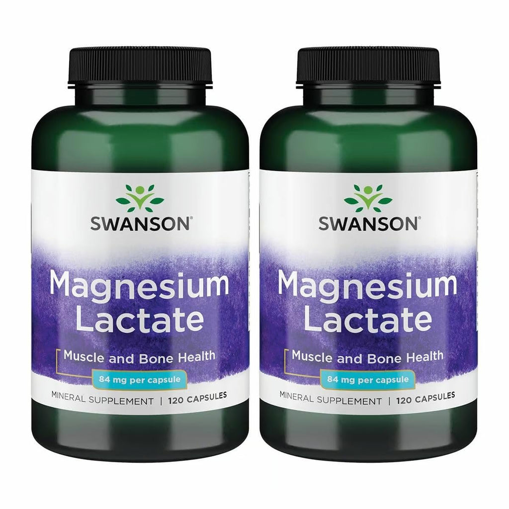 Swanson magnesium lactate capsules 120 count