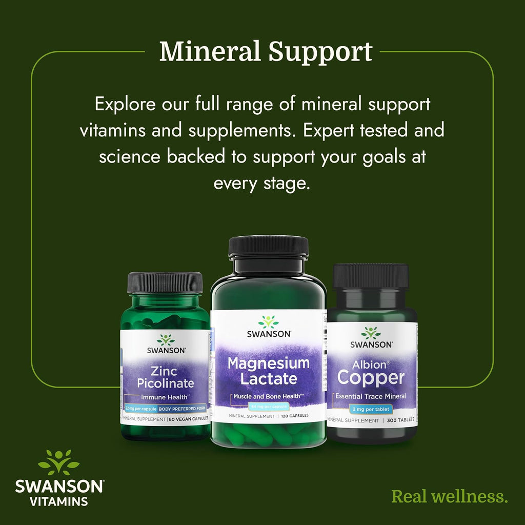 Swanson magnesium lactate for heart health