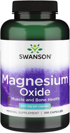 Swanson Magnesium Oxide supplement capsules