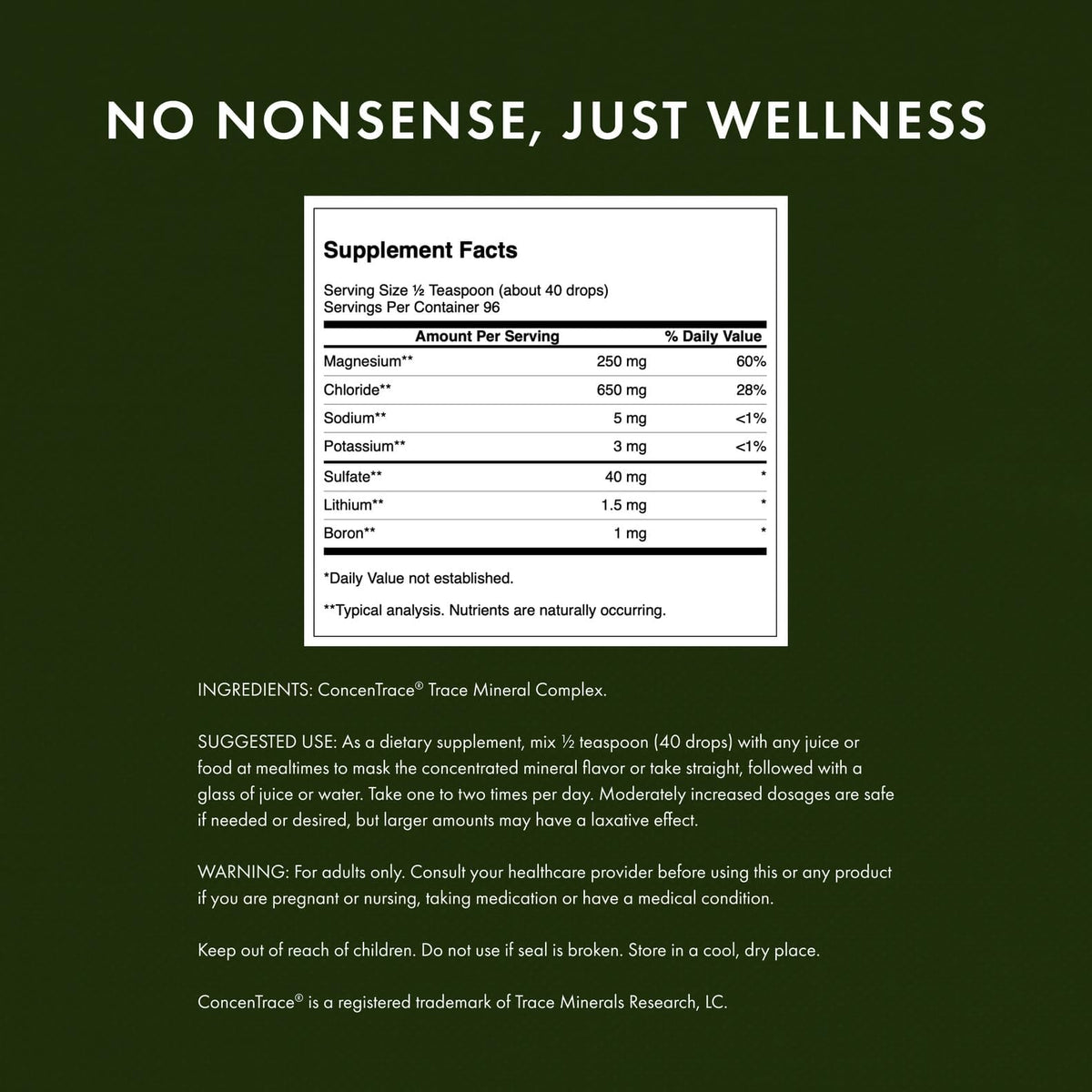 Swanson mineral drops for daily wellness