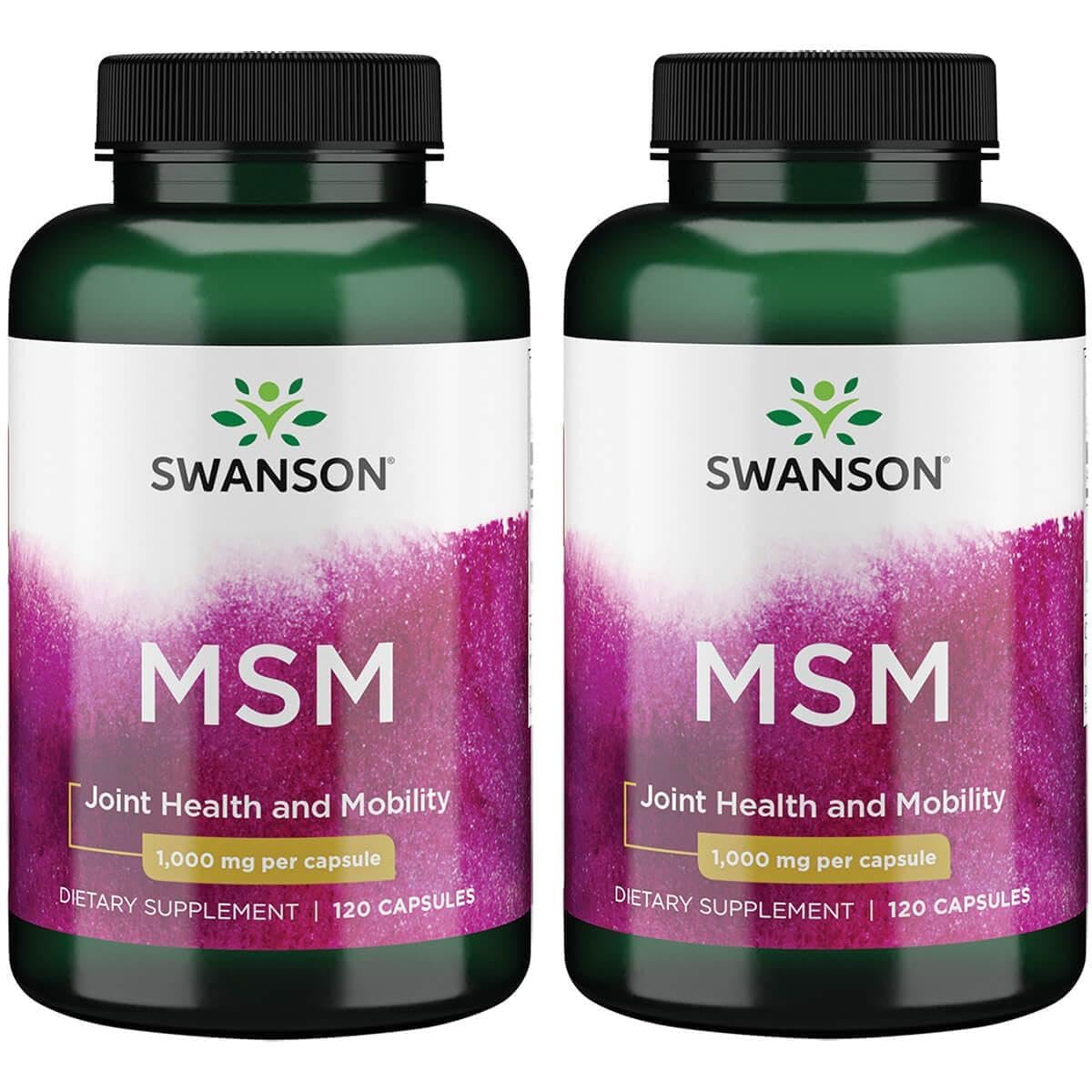 Swanson MSM 1000 mg capsules for joint health