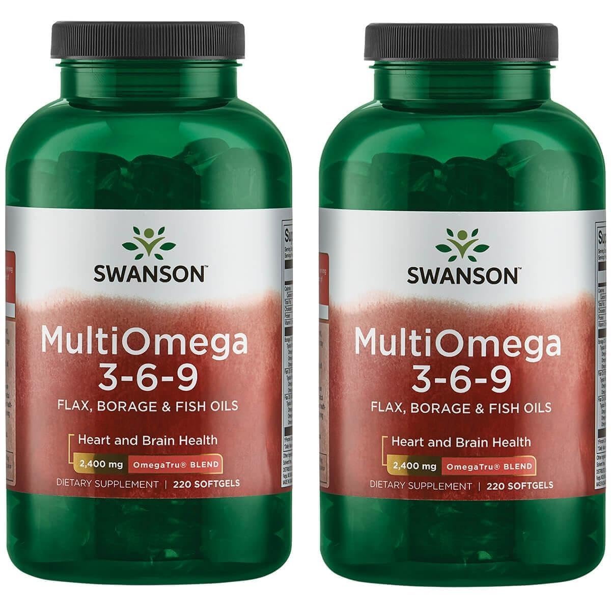 Swanson MultiOmega 3-6-9 softgels for heart health