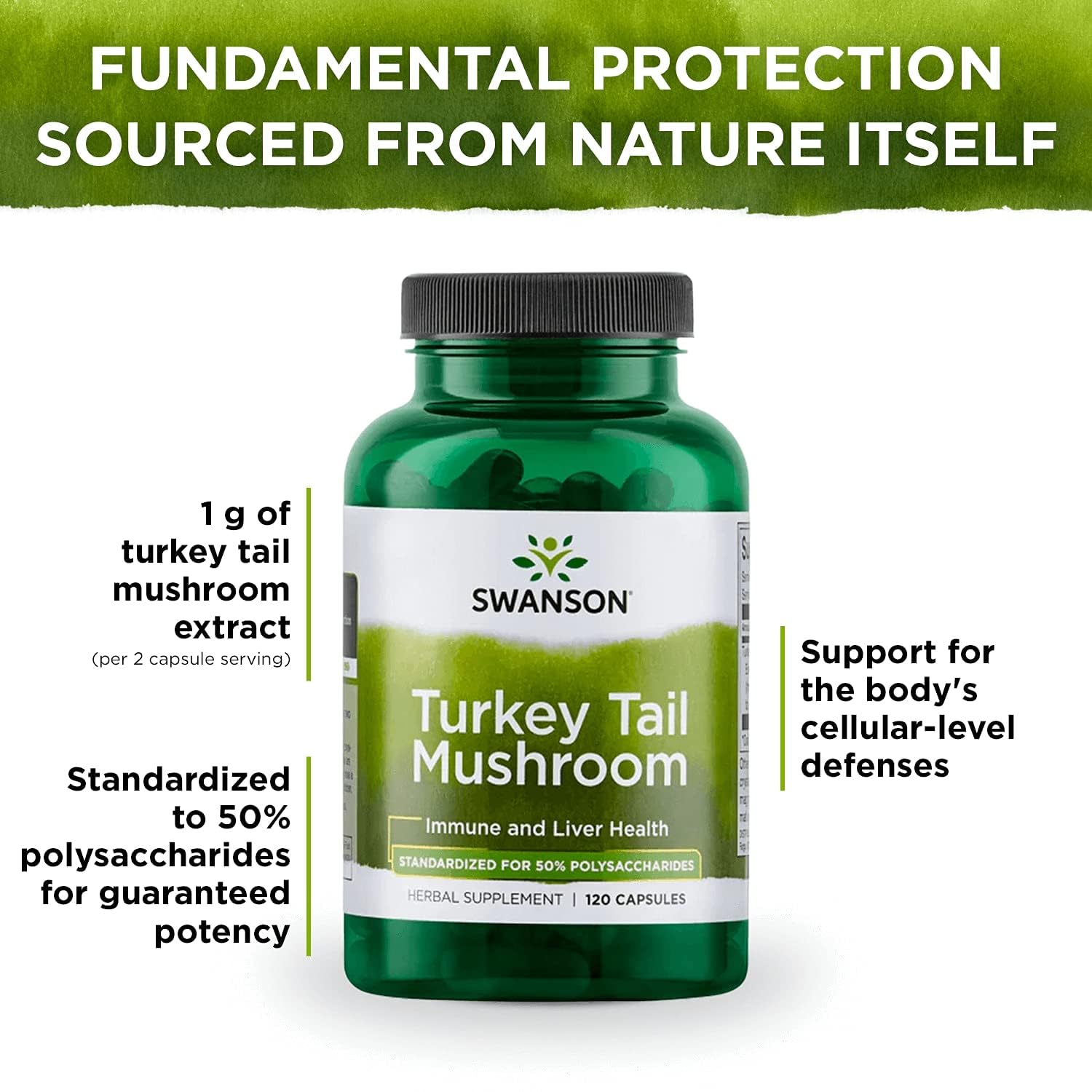 Swanson mushroom capsules for daily health