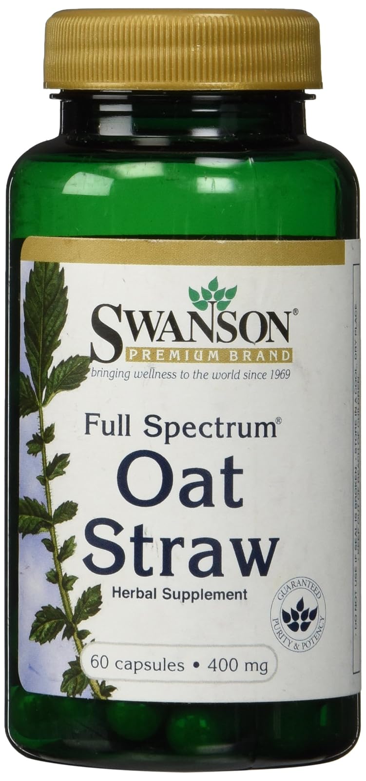 Swanson Oat Straw energy support capsules