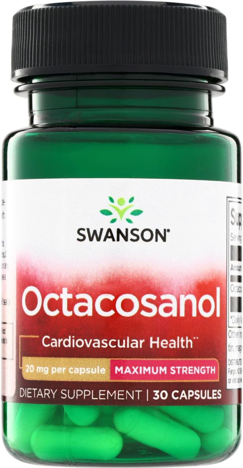 Swanson Octacosanol 20 mg capsules