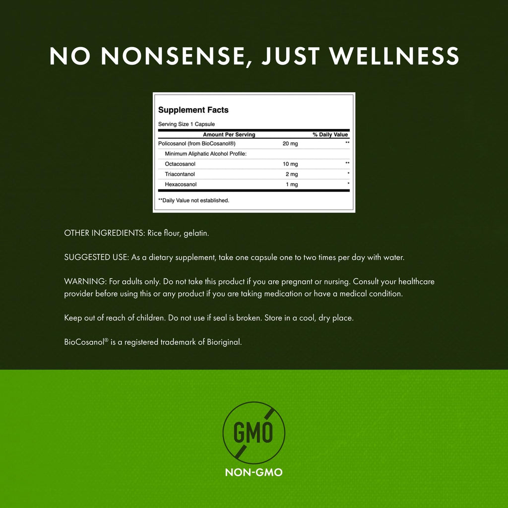 Swanson Policosanol cardiovascular benefits