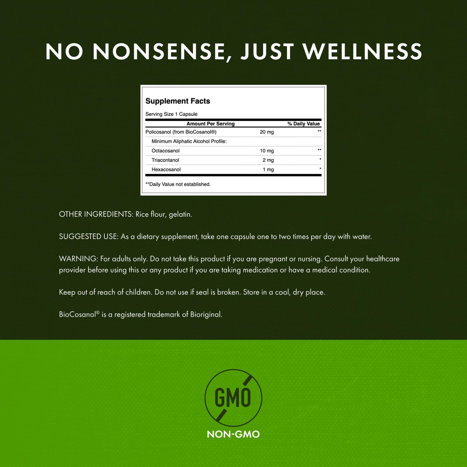 Swanson Policosanol cardiovascular benefits