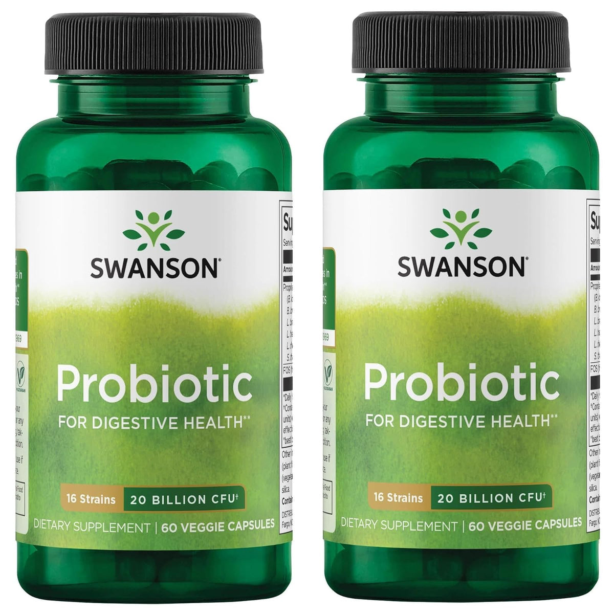 Swanson Probiotic 20 Billion CFU capsules for digestive health