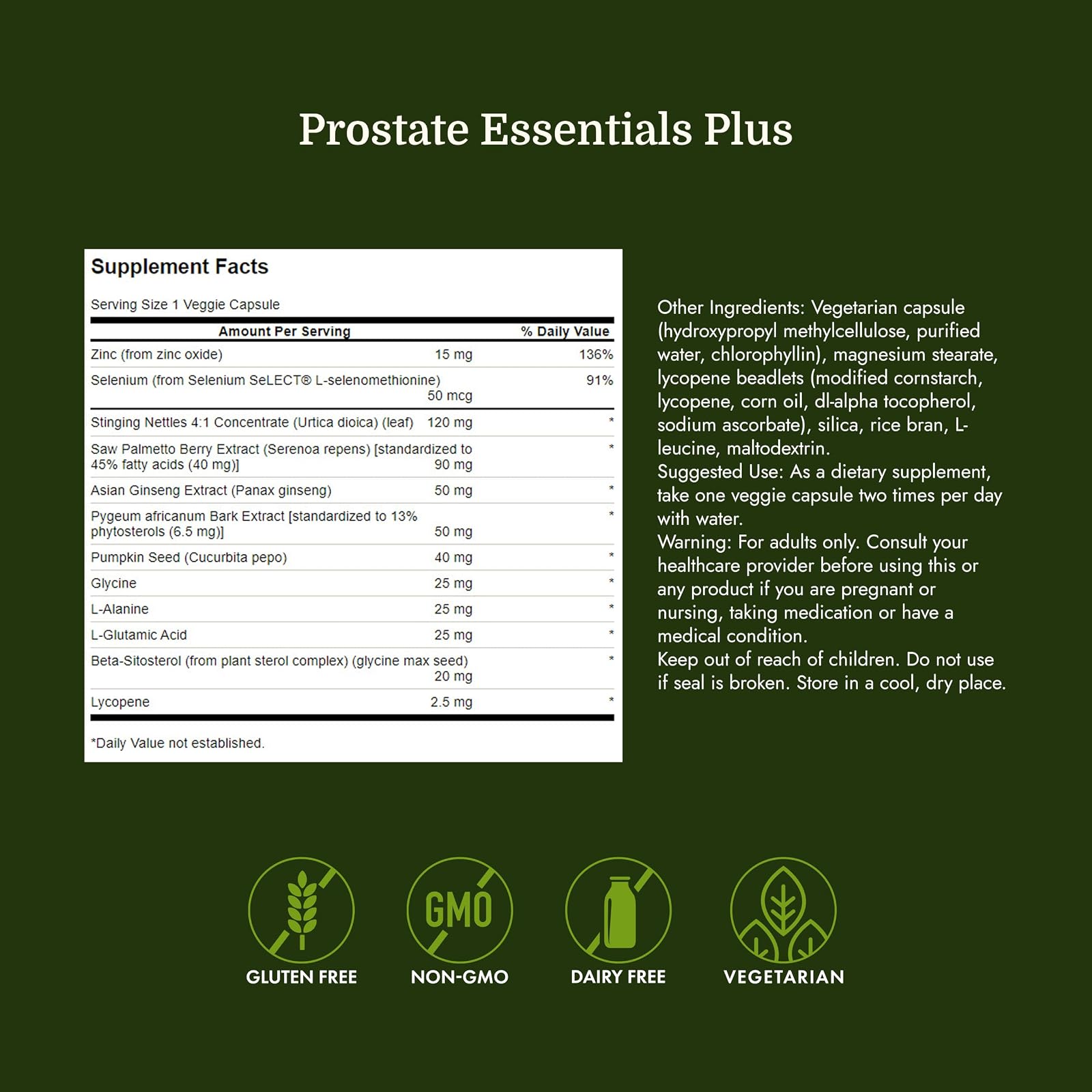 Swanson prostate essentials benefits