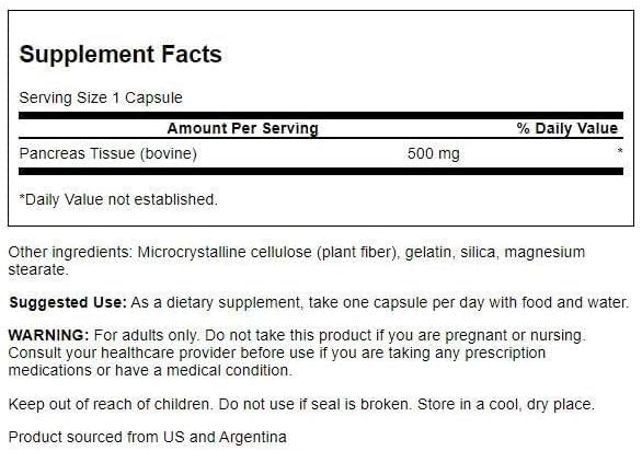 Swanson Raw Pancreas support for gut health