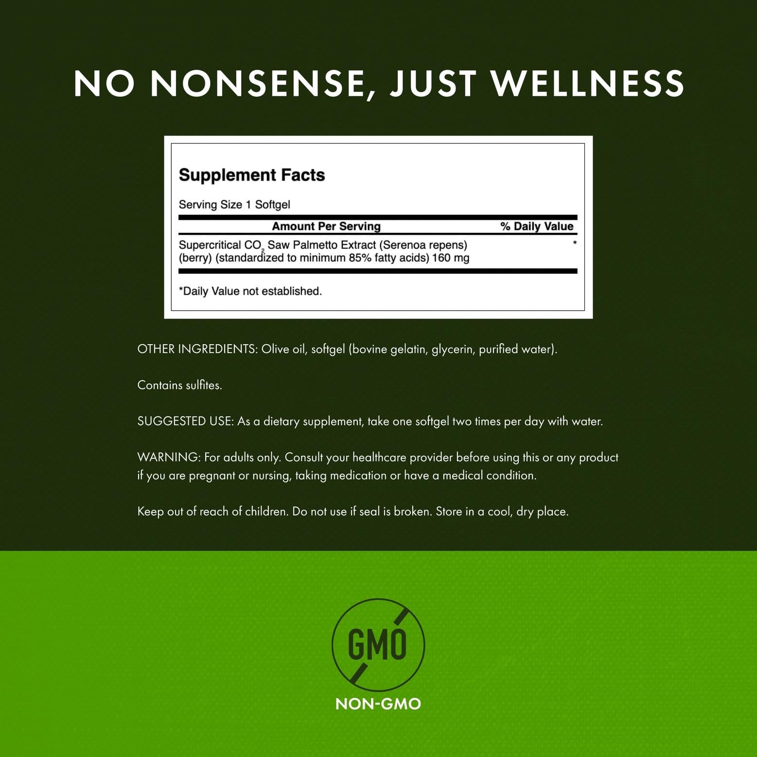 Swanson saw palmetto 160 mg dosage
