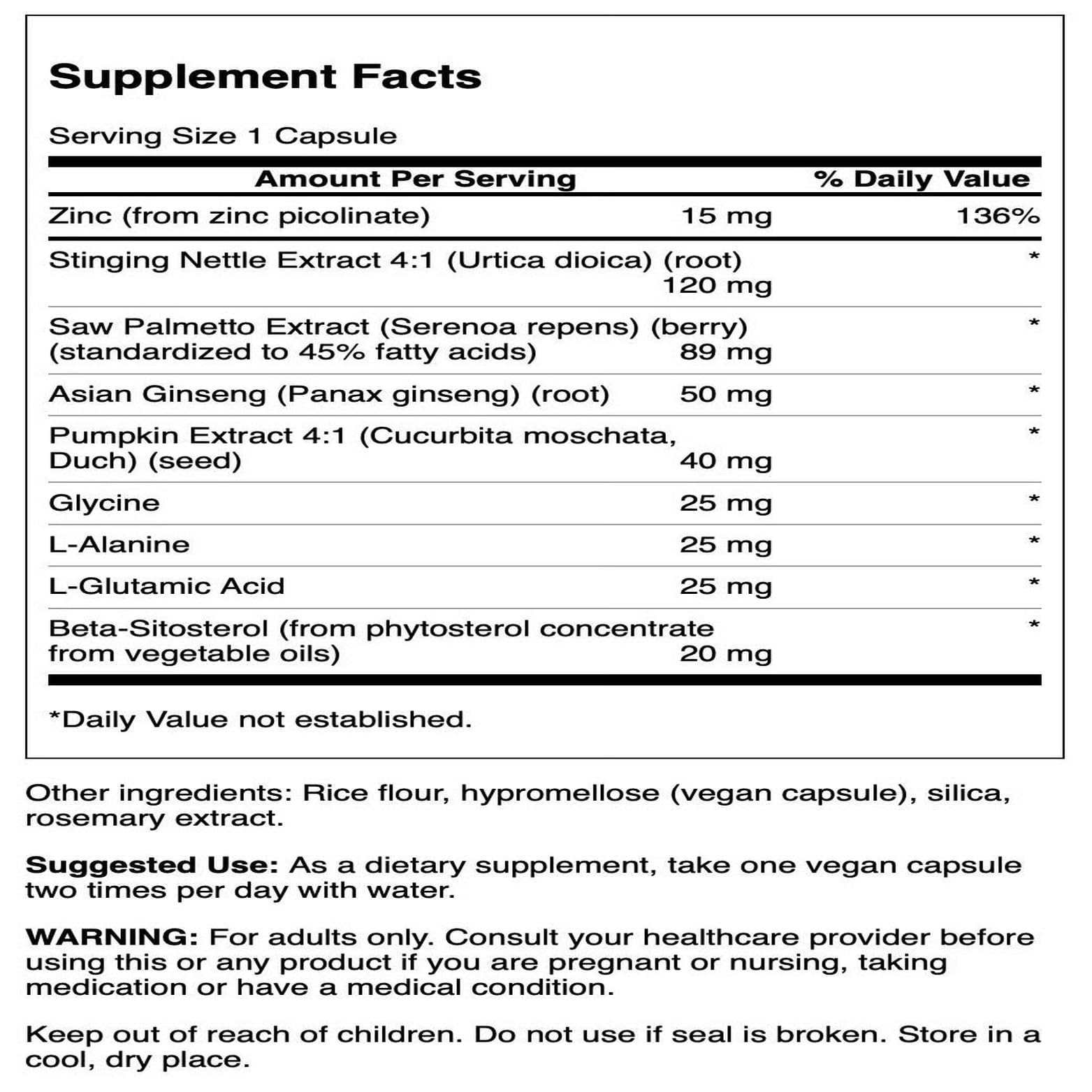 Swanson saw palmetto capsules