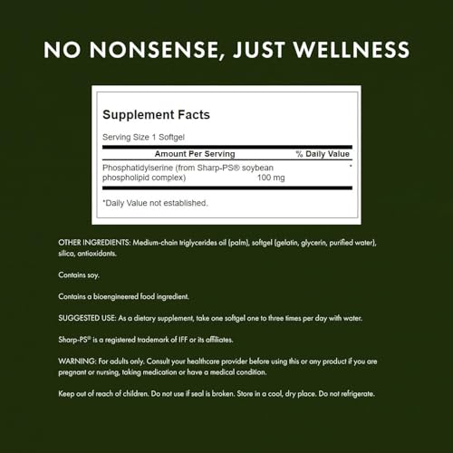 Swanson softgels for cognitive support